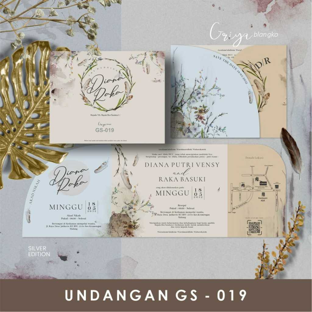 Jual Blangko Undangan GRIYA SILVER 019 | GS 019 (Free File Setting Corel) | Shopee Indonesia