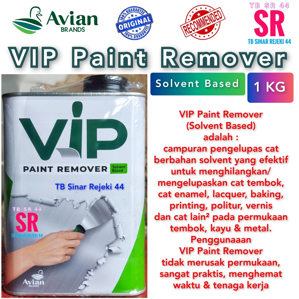 Jual TB Sinar Rejeki 44 VIP PAINT REMOVER SOLVENT BASED 1 KG Cairan ...