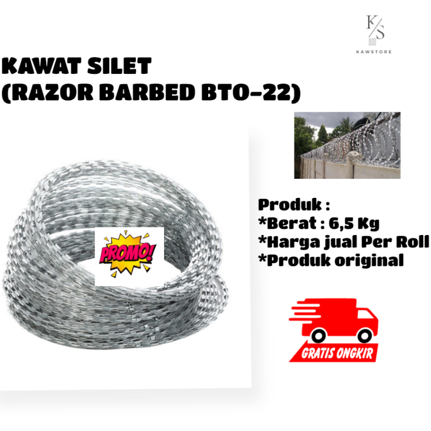 Jual KAWAT DURI SILET/RAZOR WIRE/BTO22 | Shopee Indonesia
