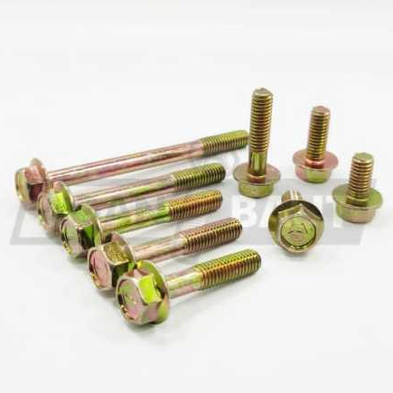 Jual Baut Flange / Flange Bolt / Baut Topi M6x60 Kuning Kunci 10 | Shopee Indonesia