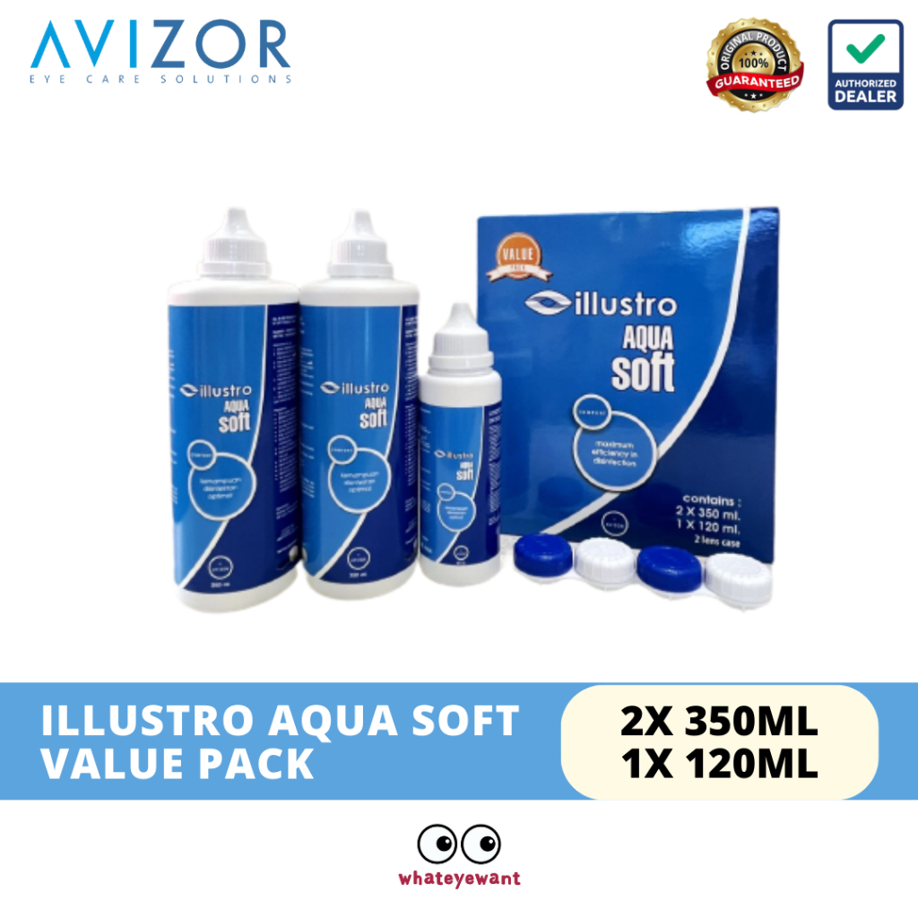 Jual Illustro Aqua Soft Value Pack Solution Cairan Softlens | Shopee ...