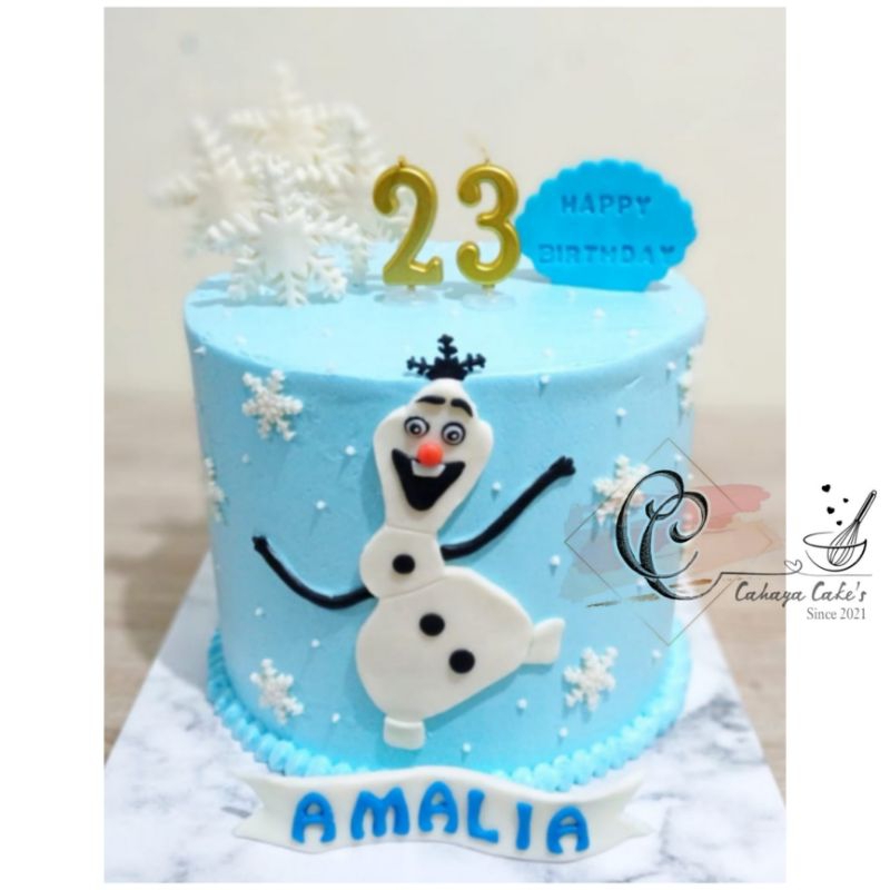 Jual Olaf Cake / Kue Ulang Tahun Frozen / Kue Ultah Karakter Olaf ...