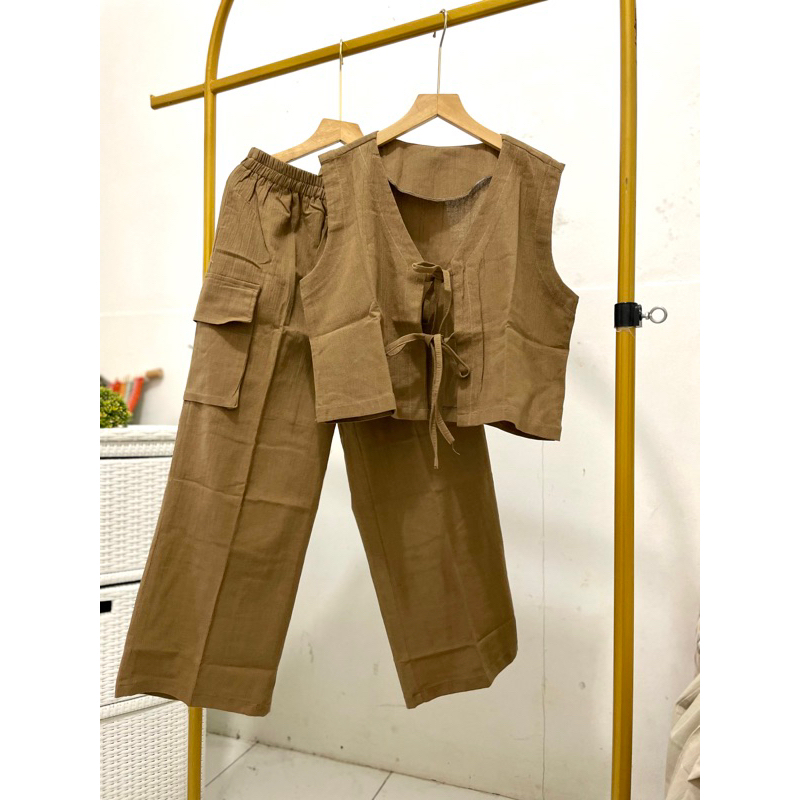 Jual Oneset vest tali cargo | Shopee Indonesia