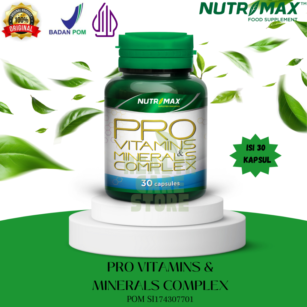 Jual Nutrimax Pro Vitamins & Mineral Complex Isi 30 Kapsul Vitamin Tahan Tubuh & Tulang | Shopee ...