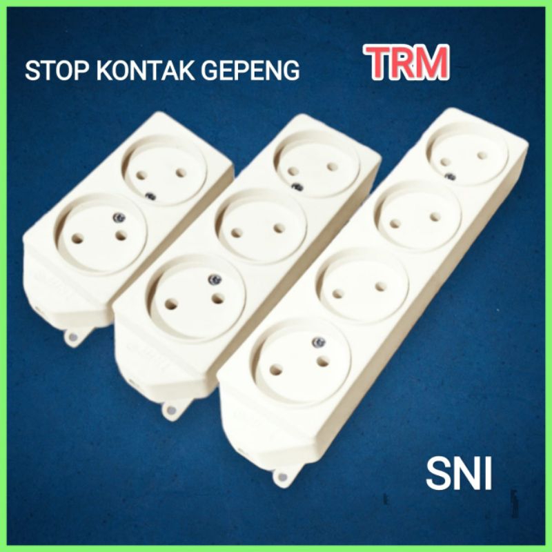 Jual Stop Kontak Gepeng TRM 2 , 3 , 4 Lubang Stop Kontak murah Tanpa ...