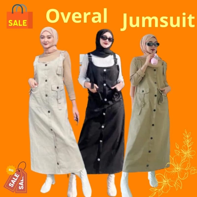 Jual OVERALL JUMSUIT CARGO ROK WANITA REMAJA DEWASA JUMSUIT ROK MURAH ...