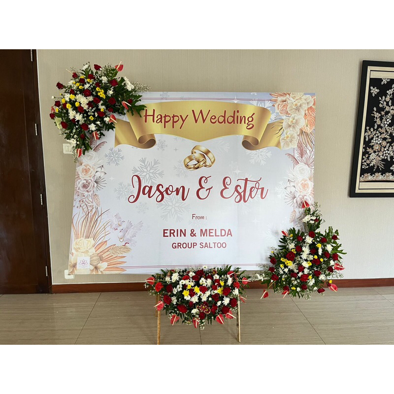 Jual Papan Bunga Ucapan Wedding Grand Opening Bali | Shopee Indonesia