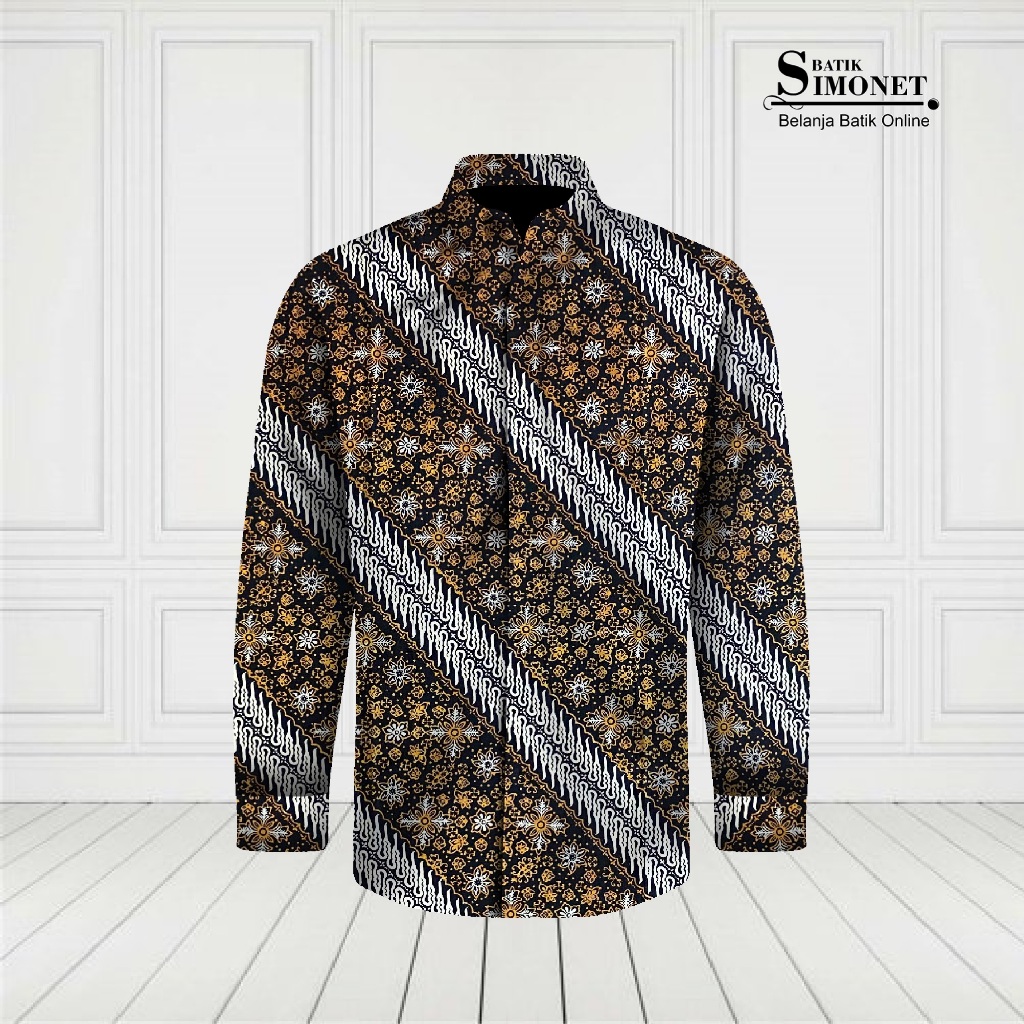 Jual Batik Simonet Batik Premium Pria Lengan Panjang Kombinasi Reguler ...