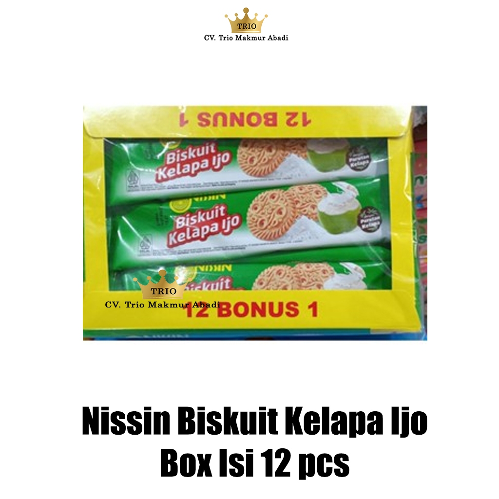 Jual Nissin Biscuit Kelapa Ijo Box Isi 12 pcs | Shopee Indonesia