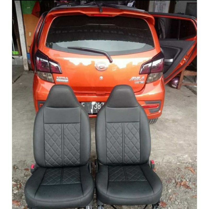 Jual sarung jok mobil agya & Ayla full 2 baris bonus bantalan leher ...