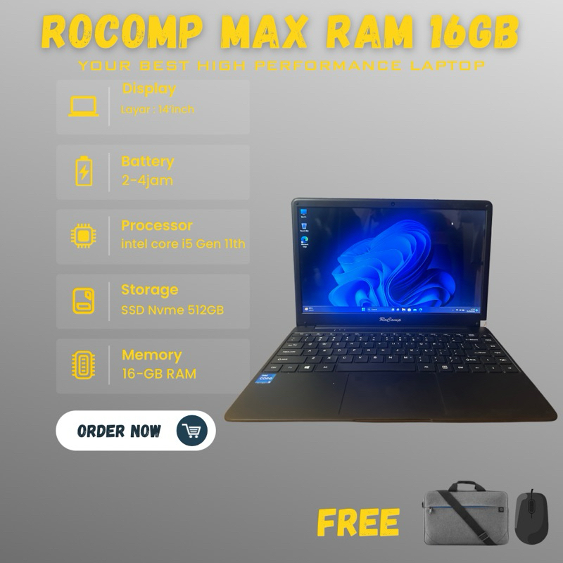 Jual Laptop ROCOMP Max One i5 Gen 11 th - 1135G7 | Shopee Indonesia