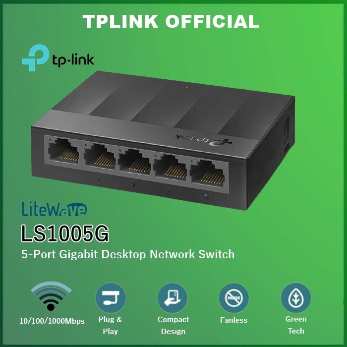 Jual TP-Link 5 Port LS1005G Gigabit Tplink Desktop Switch Hub LS1005 G | Shopee Indonesia