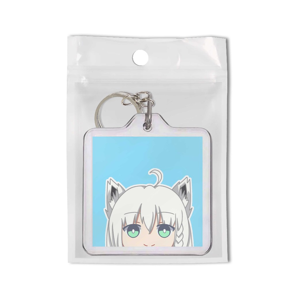 Jual Ganci keychain anime vtuber SHIRAKAMI FUBUKI PEEKER - HOLOLIVE JP ...