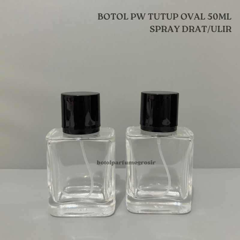 Jual BOTOL PW1 KOTAK BLACK 50ML DRAT | Shopee Indonesia