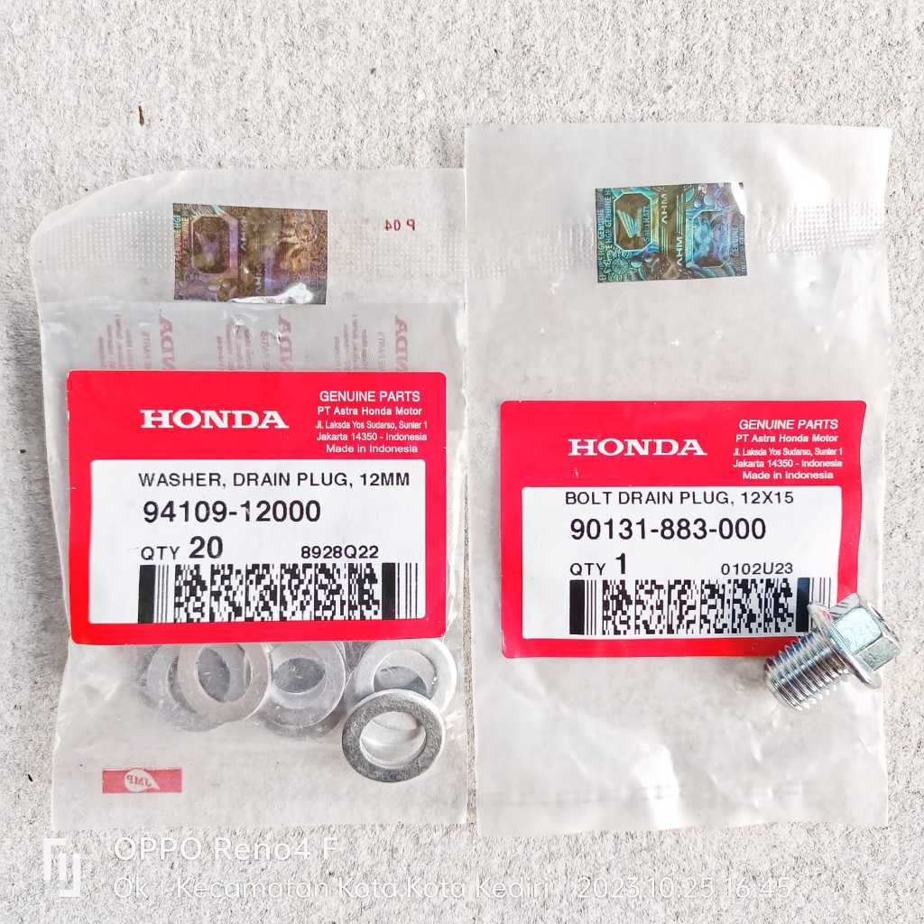 Jual Bolt-Washer Drain Plug - Ring-Baut Tap Oli Mesin Honda CB150-R ...