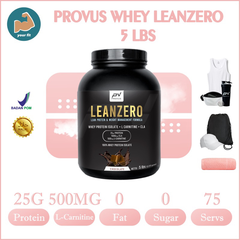 Jual PROVUS LEAN ZERO 5 LBS 75 SERVINGS WHEY PROTEIN PLUS FAT BURNER ...