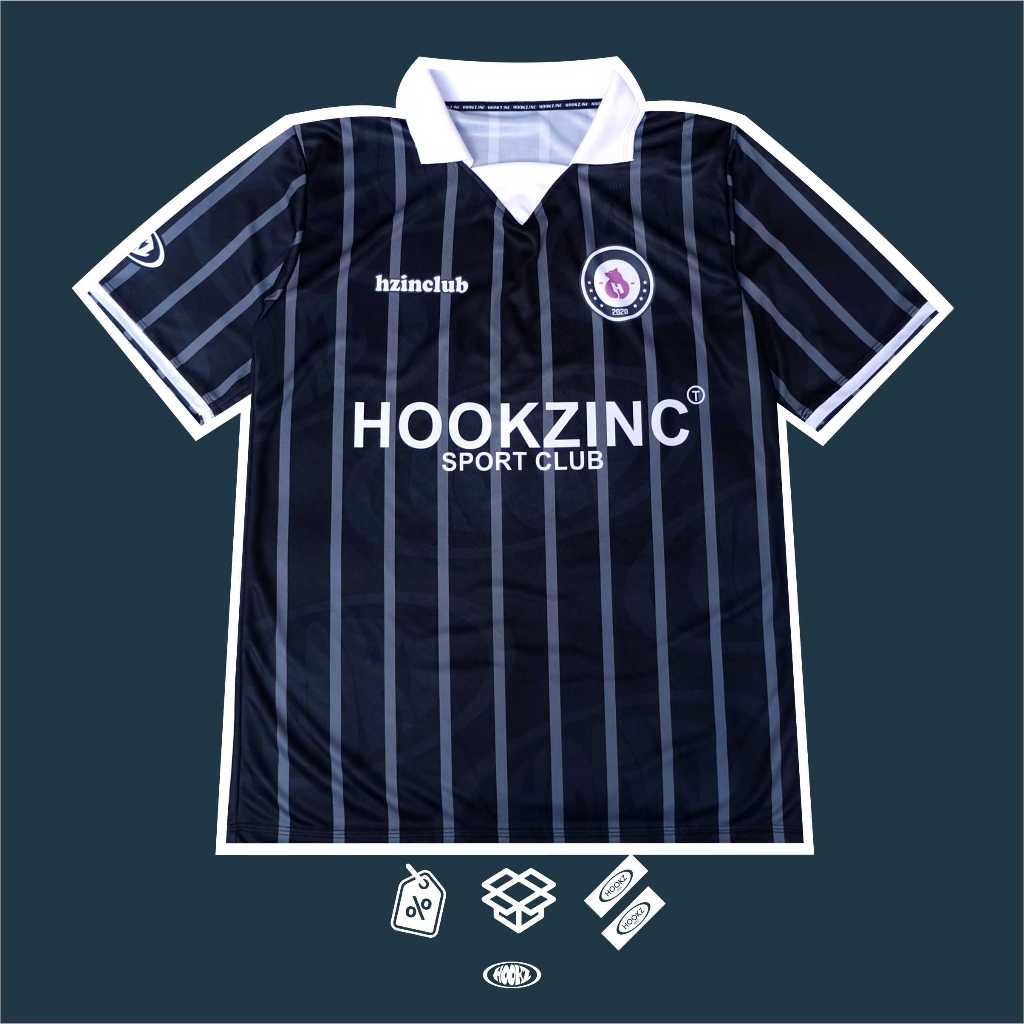Jual HOOKZ.INC | JERSEY BLCK SPORT CLUB | JERSEY RETRO | HITAM | OVERSIZE | T2 | Shopee Indonesia