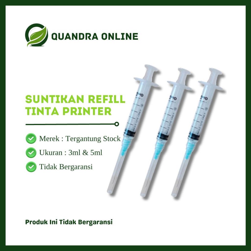 Jual Suntikan Refill Tinta Printer 3ml 5ml | Shopee Indonesia