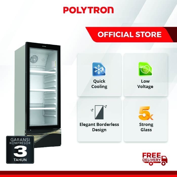 Jual Showcase Polytron SCN 180 - 180 Liter Elegant Borderless Design ...