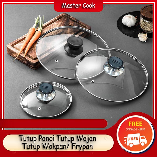 Jual Tutup Wajan Panci Teflon Wokpan Kaca Termasuk Knop Pegangan Siap Pakai | Shopee Indonesia