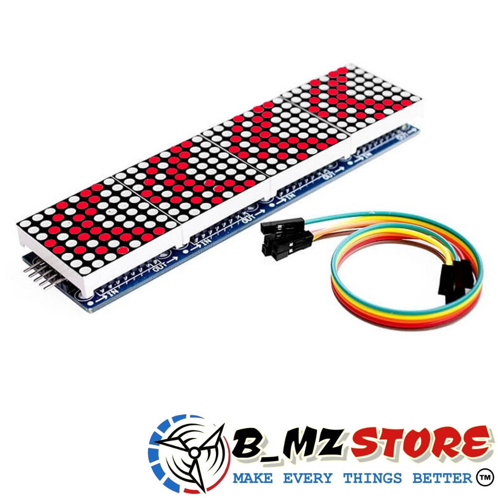 Jual MODULE LED DOT MATRIX MAX7219 8x8 4-IN-1 32X8 RUNNING TEXT MOTOR ...