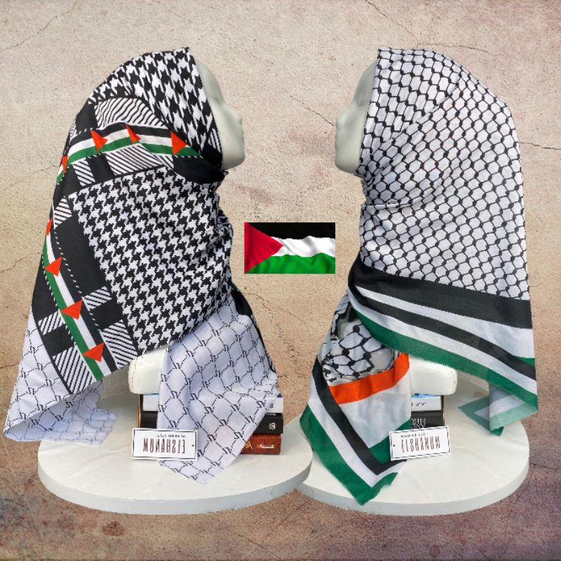 Jual Hijab Palestine Kuffiyah/ Sorban Keffiyeh Digital Printing ...