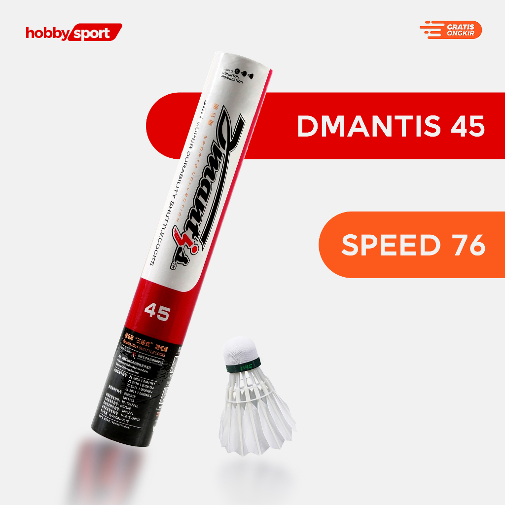 Jual Shuttlecock 3in1 Dmantis D45 Import SPEED 76 BADMINTON | Shopee ...