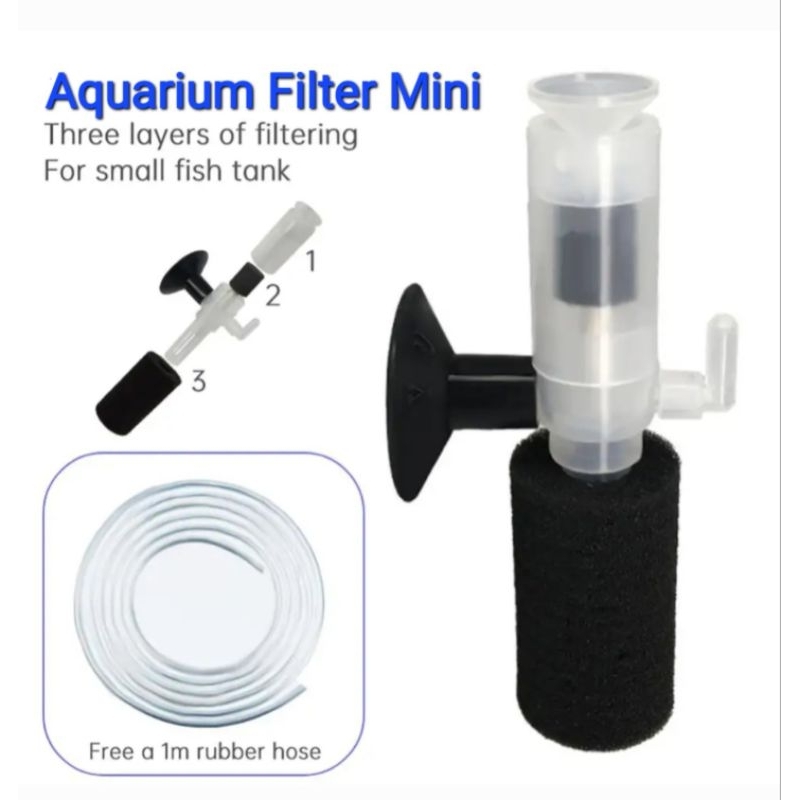 Jual Filter Aquarium Mini Akuarium Biofoam Aerator Aquascape Gelembung ...