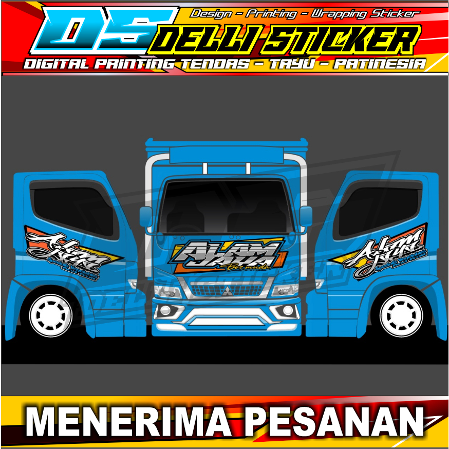 Jual Stiker Variasi Pintu Samping Kanan Kiri Truk Canter - Decal ...