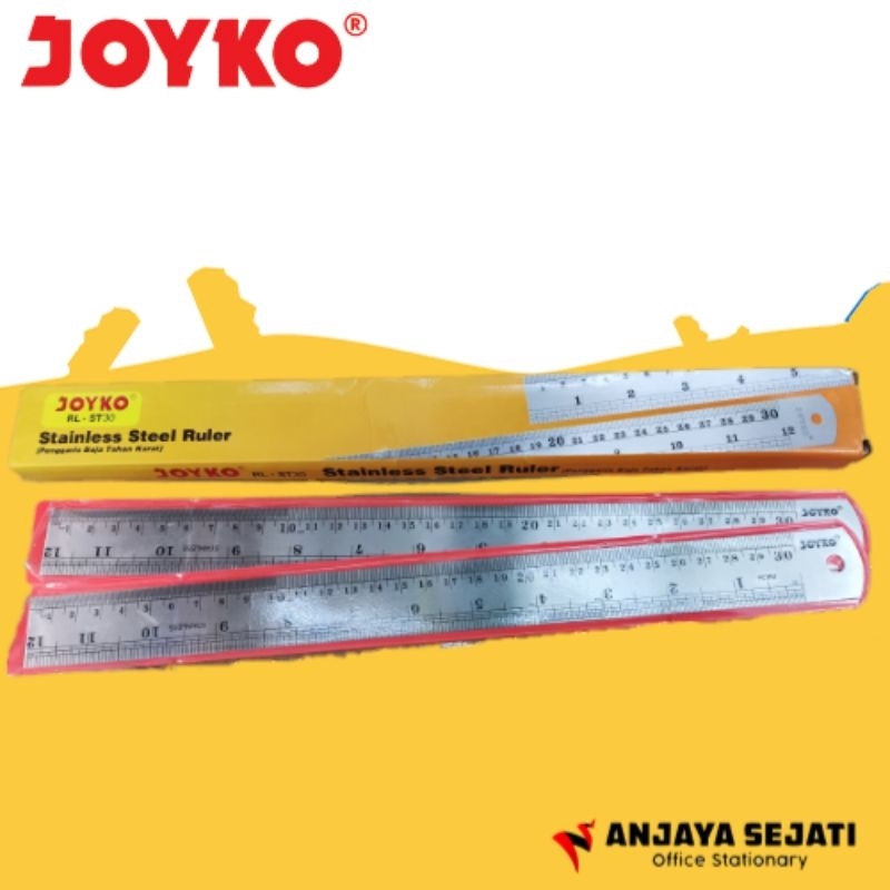 Jual Penggaris Joyko Besi 30cm | Ruler | Garisan Besi | Perlusin (12pcs ...