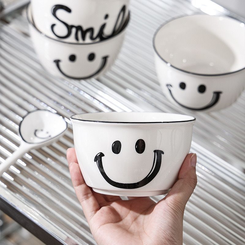 Jual SMILE Plateset // Plate, Big Bowl, Rice Bowl, Mug piring ceramic ...