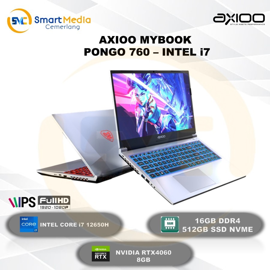 Jual AXIOO GAMING PONGO 760 - INTEL I7-12650H - 16GB - 512GB - RTX4060 ...