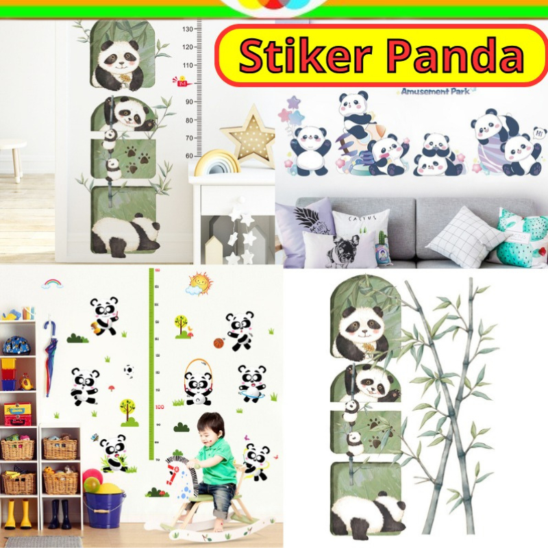Jual WALLSTICKER WALL STICKER STIKER DINDING MOTIF GAMBAR PANDA LUCU ...