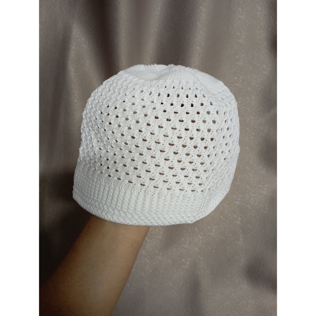 Jual Peci / Kopyah Rajut Putih Souvernir Oleh Oleh Haji Umroh Murah ...