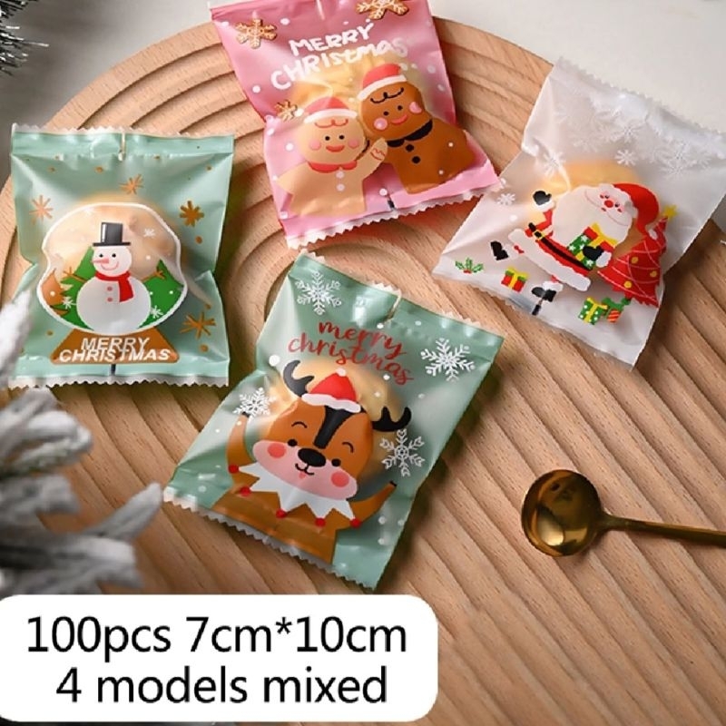 Jual KANTONG PLASTIK KUE/KUKIS/KEMASAN KUE NATAL/MERRY CHRISTMAS ...