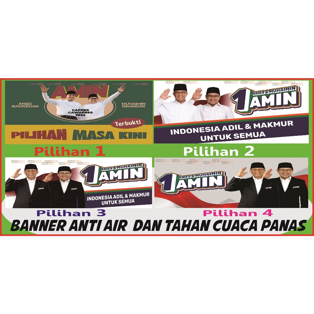 Jual BANNER / SPANDUK ANIS MUHAIMIN / AMIN 2024 / BISA COD | Shopee ...