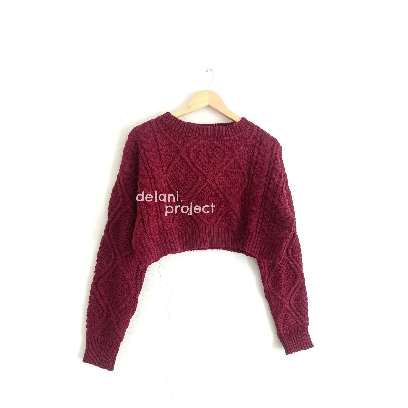 Jual Sandiego Crop Sweater Delani.Project | Shopee Indonesia