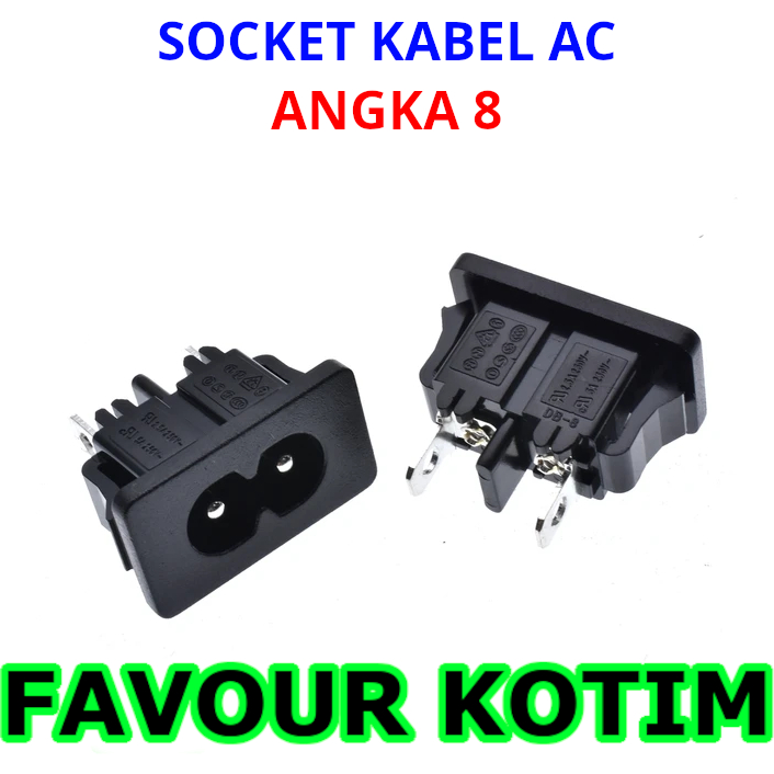 Jual SOKET AC ANGKA 8 STANDAR POWER OUTLET SOCKET COLOKAN LISTRIK FVKOTIM | Shopee Indonesia