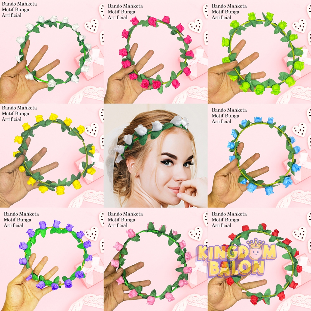 Jual Mahkota Bunga / Flower Crown Bridal Shower / Bando Bunga / ful ...
