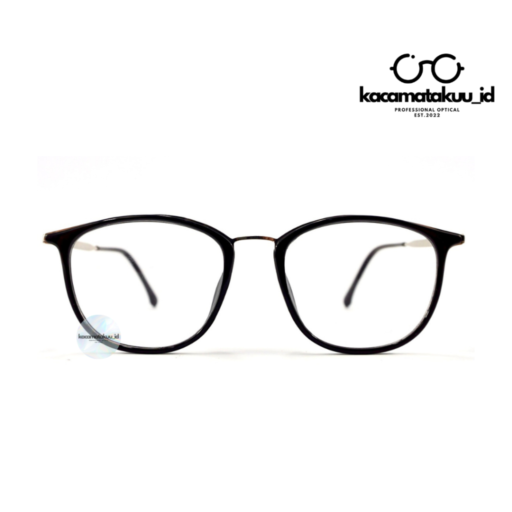 Jual Kacamata Frame Oval Besi Unisex Antiaradia blu ray photocromic ...