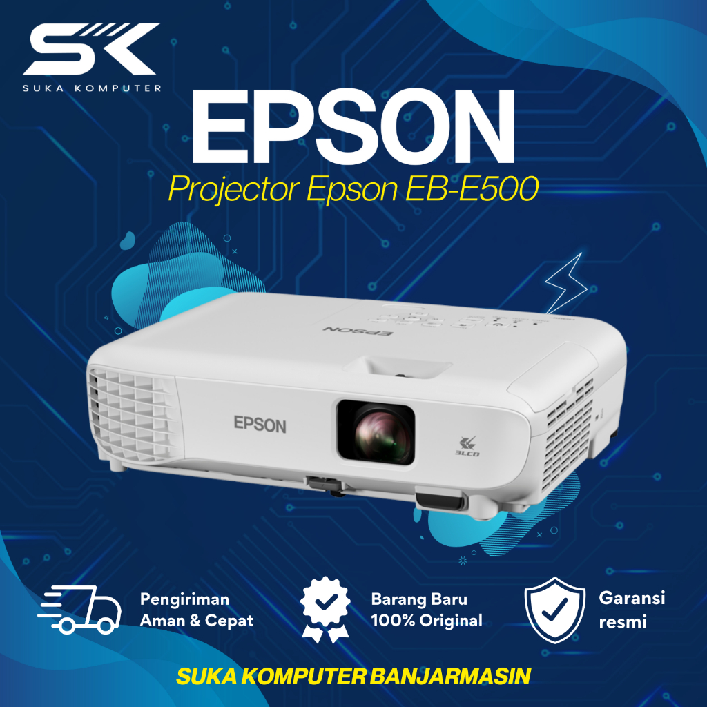 Jual Projector Epson EB-E500 XGA 3LCD 3300 Lumens/Aspect Ratio: 4:3 | Shopee Indonesia