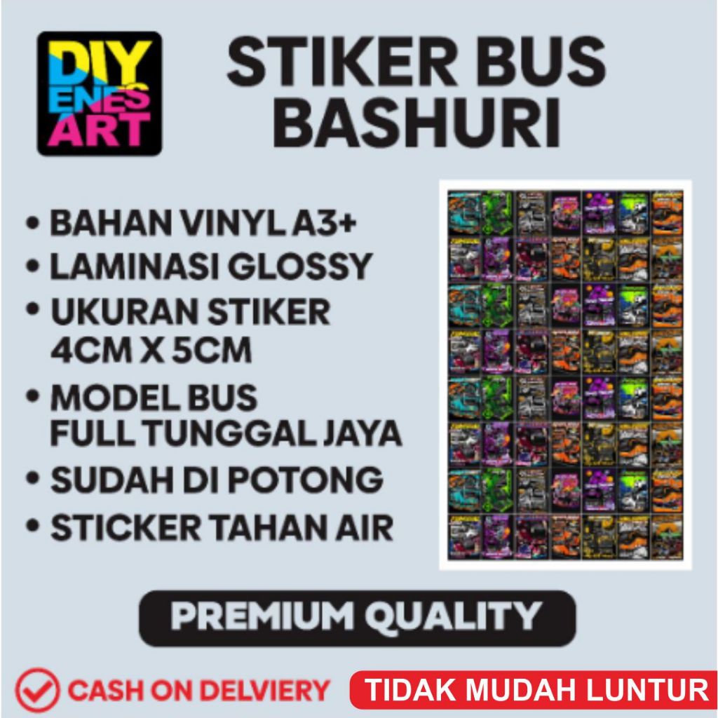 Jual Sticker Bus Full Tunggal Jaya Isi 56pcs, Sticker Bus Virall ...
