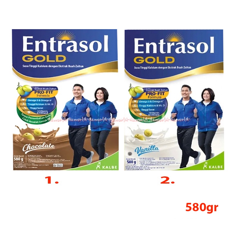 Jual Entrasol Gold 580gr Chocolate Vanilla Susu High Kalsium untuk 51 ...