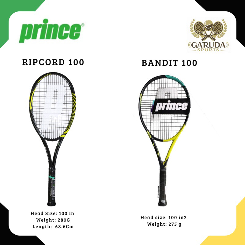 Jual Raket Tenis PRINCE RIPCORD 100 | BANDIT 100 ORIGINAL | Shopee ...