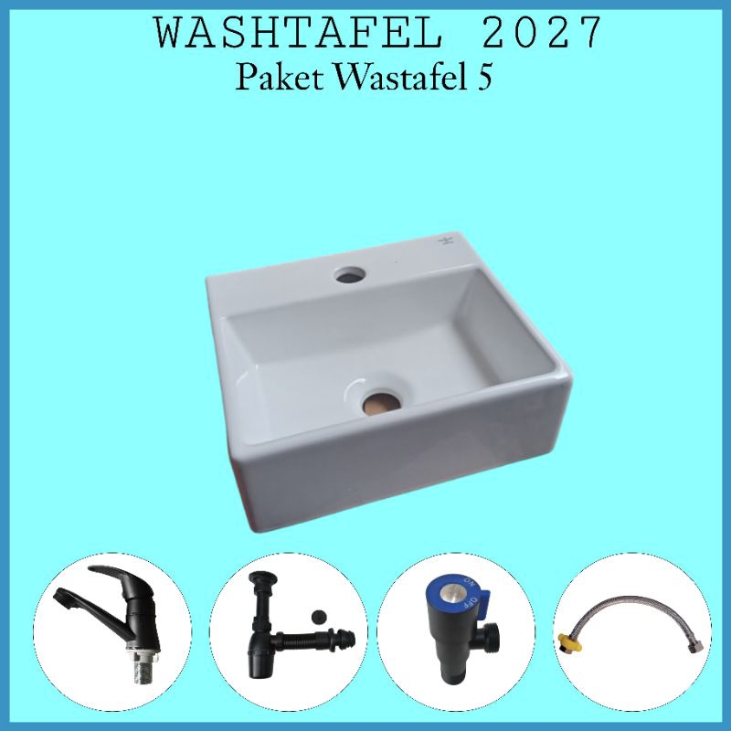 Jual paket wastafel cuci tangan kotak 2027 lengkap free valet kayu ...