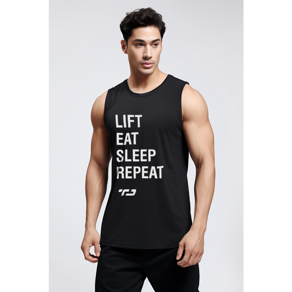 Jual TD Active MS182 kaos gym tank top kutang singlet lift eat sleep ...