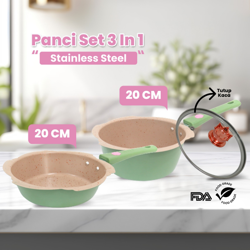 Jual GSM PANCI SET 3 in 1 Sakura Flower Hijau mpasi baby bayi susu fry ...
