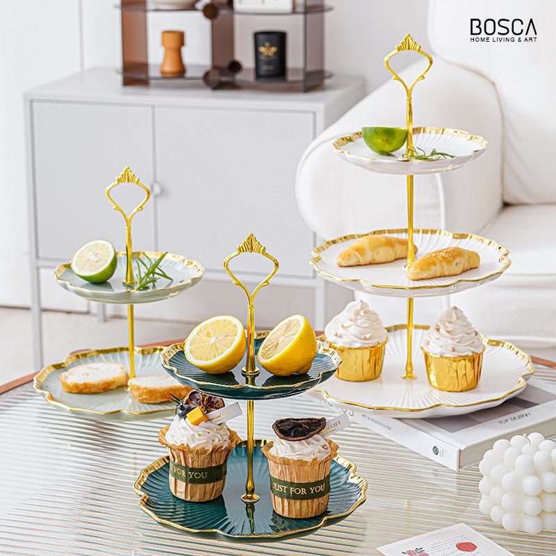 Jual Bosca Living - Pettunia Flower Cake Tier / Tempat Kue Tingkat Mewah Estetik Aesthetic / Rak ...