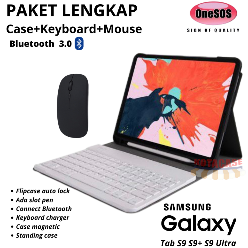 Jual PAKET CASE KEYBOARD Samsung Galaxy Tab S9 / S9 FE | S9+ / S9 FE+ ...