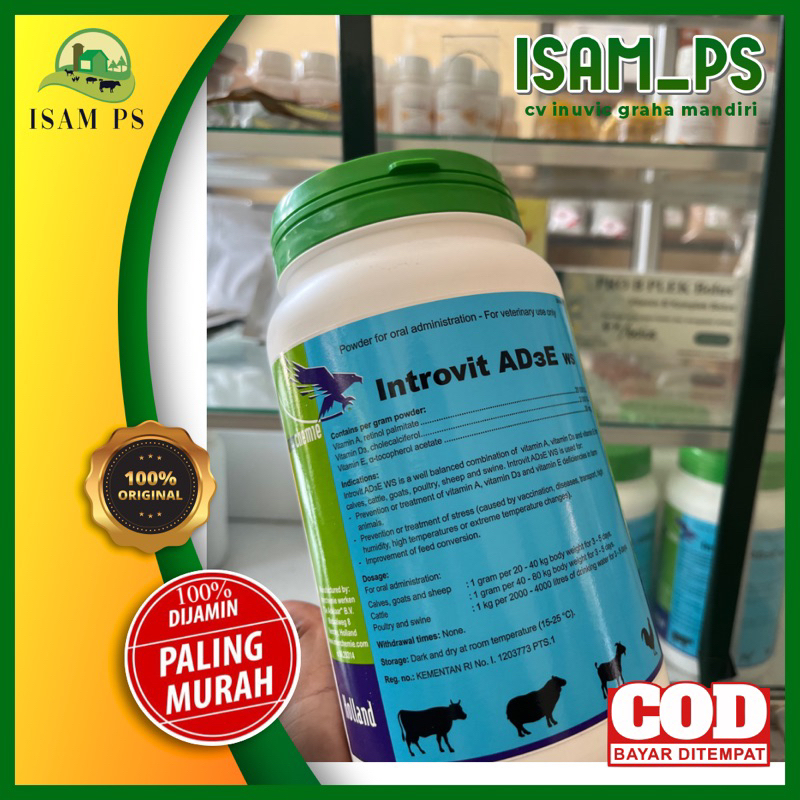 Jual INTROVIT AD3E WS 1kg(atasi stres,meningkatkan fertilitas dan ...